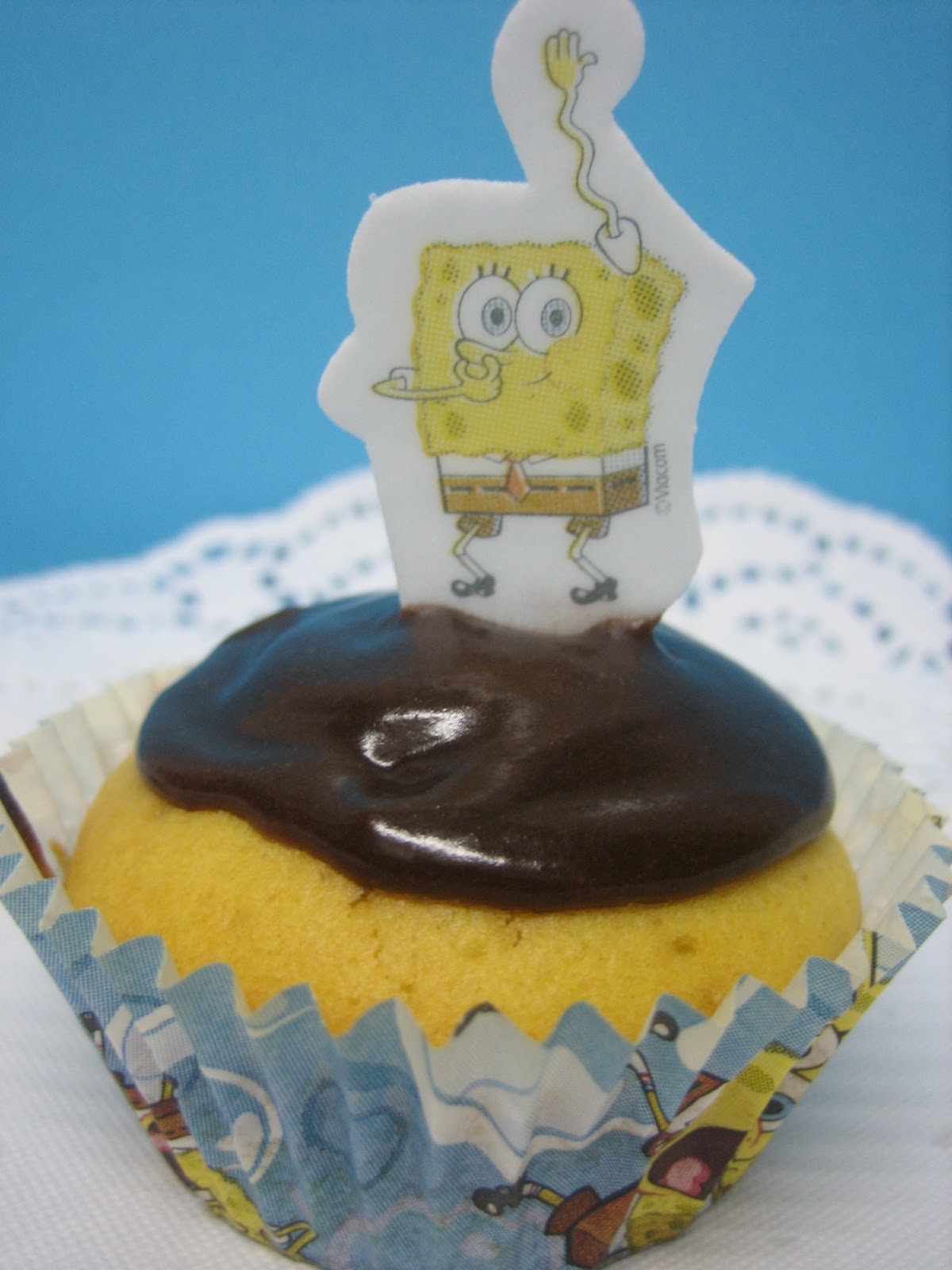Taller de sucre: MUFFINS DE BOB ESPONJA.