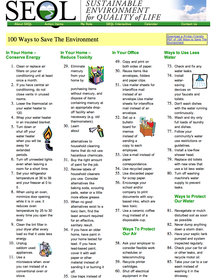 Kendra's Greener World: 100 Ways to Save the Enviroment