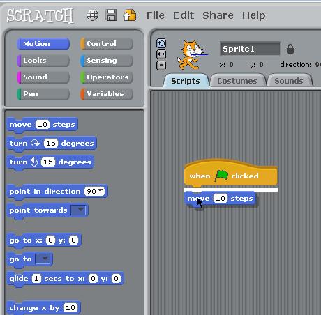 Masih Belajar: Aplikasi programmer untuk anak "scratch"
