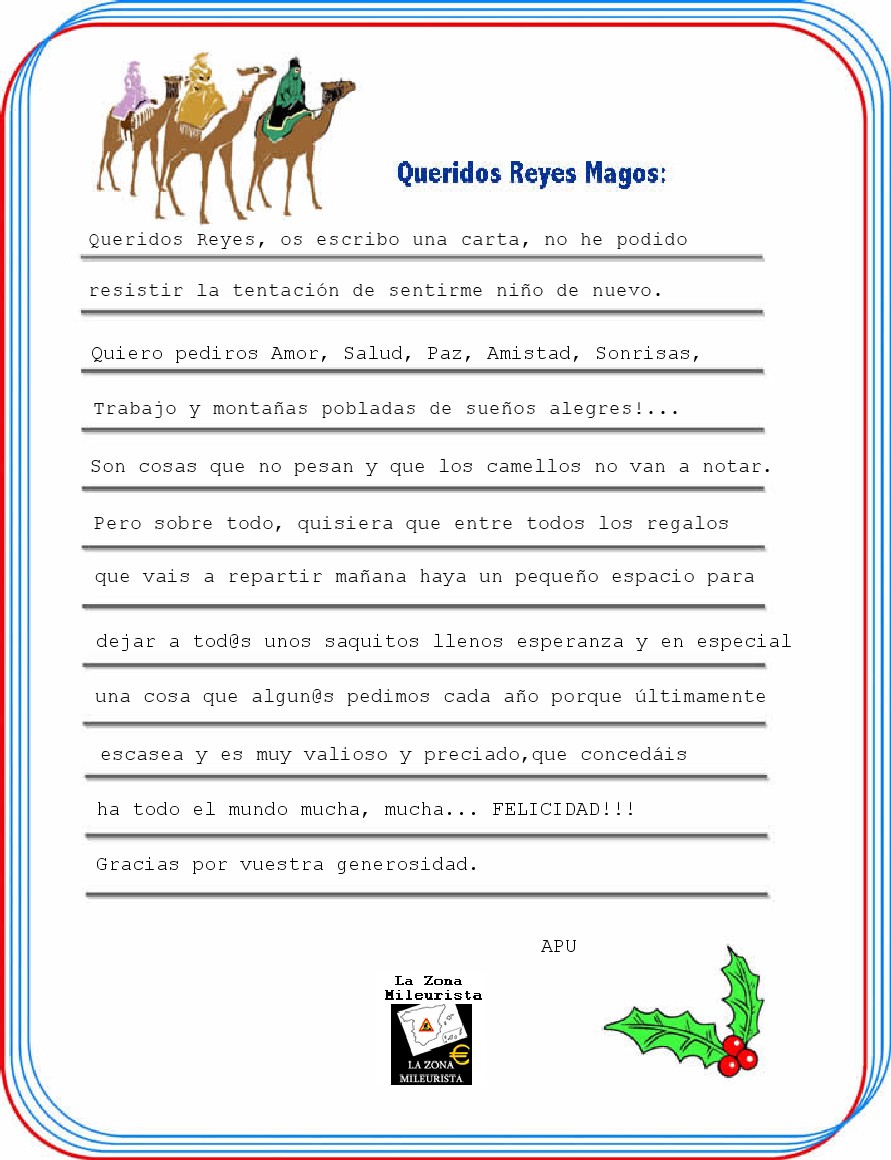 La Zona Mileurista: Queridos Reyes Magos: