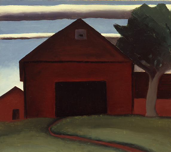 Fans VR-46: Georgia O keeffe Lake George Barns