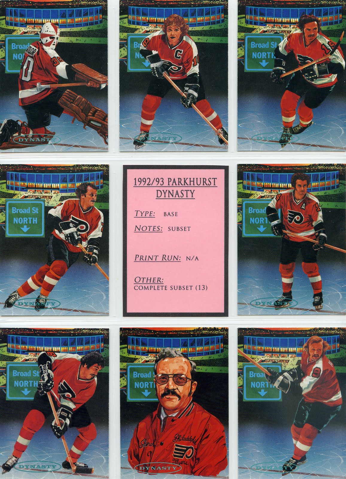 MY HOCKEY CARD OBSESSION: ONE SHEET, ONE SET - 1992/93 Parkhurst Dynasty