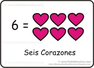 .: Aprendemos los números con corazones.