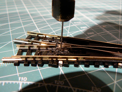 quinntopia - An N Scale blog: Adding Indicator Lights to Turnouts