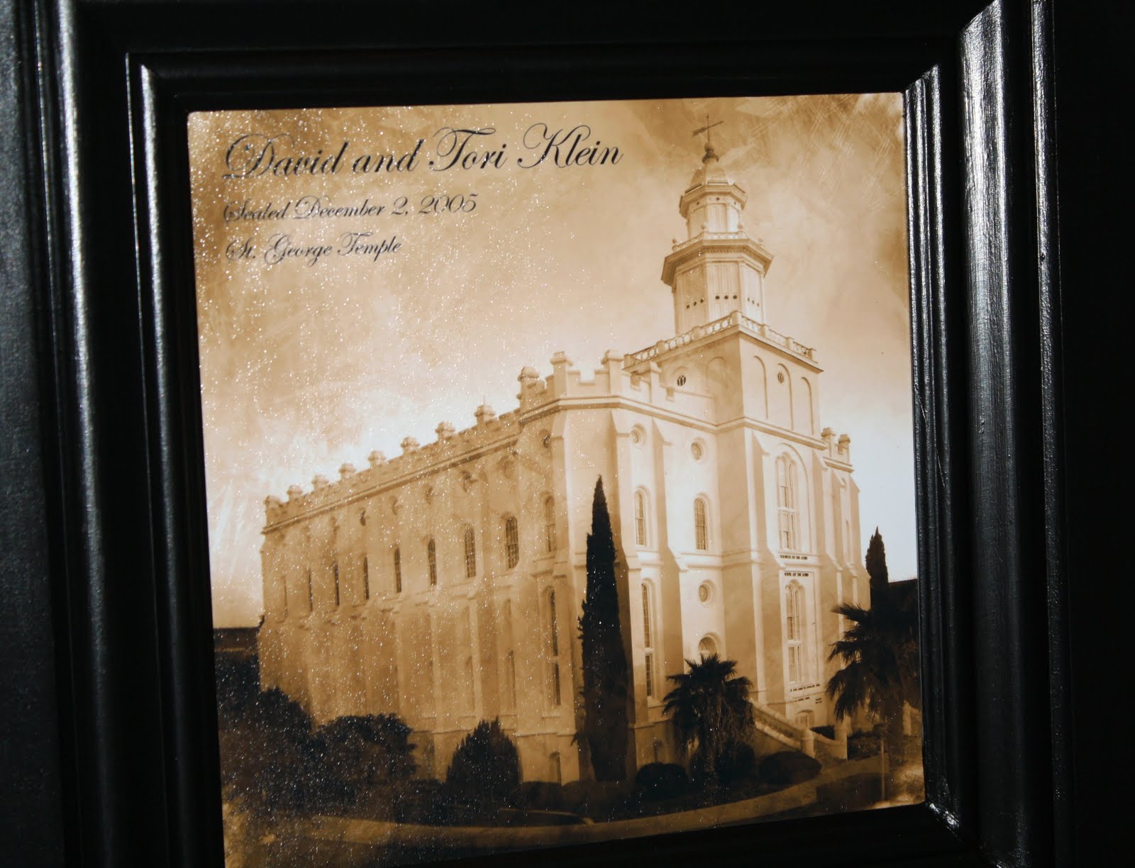 bayberry creek Crafter: Custom Framed St. George Temple Photo