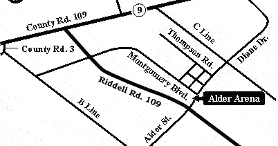 Kawartha Komets: Orangeville's Alder Arena Map
