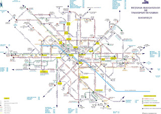 Feroviarii: Harta mijloacelor de transport in comun RATB BUCURESTI