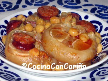 Callos con Garbanzos en Olla Exprés- Receta Gallega