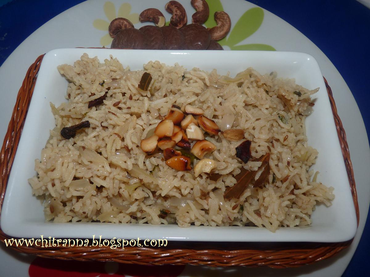 Chitranna: Jeera Rice/Cumin Rice