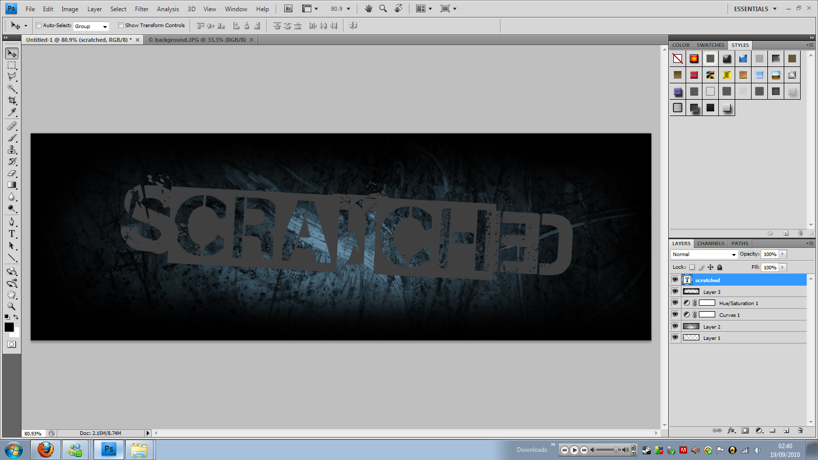 Cameron Martin Powell: Tutorial 2: Creating Awesome Scratched Text ...