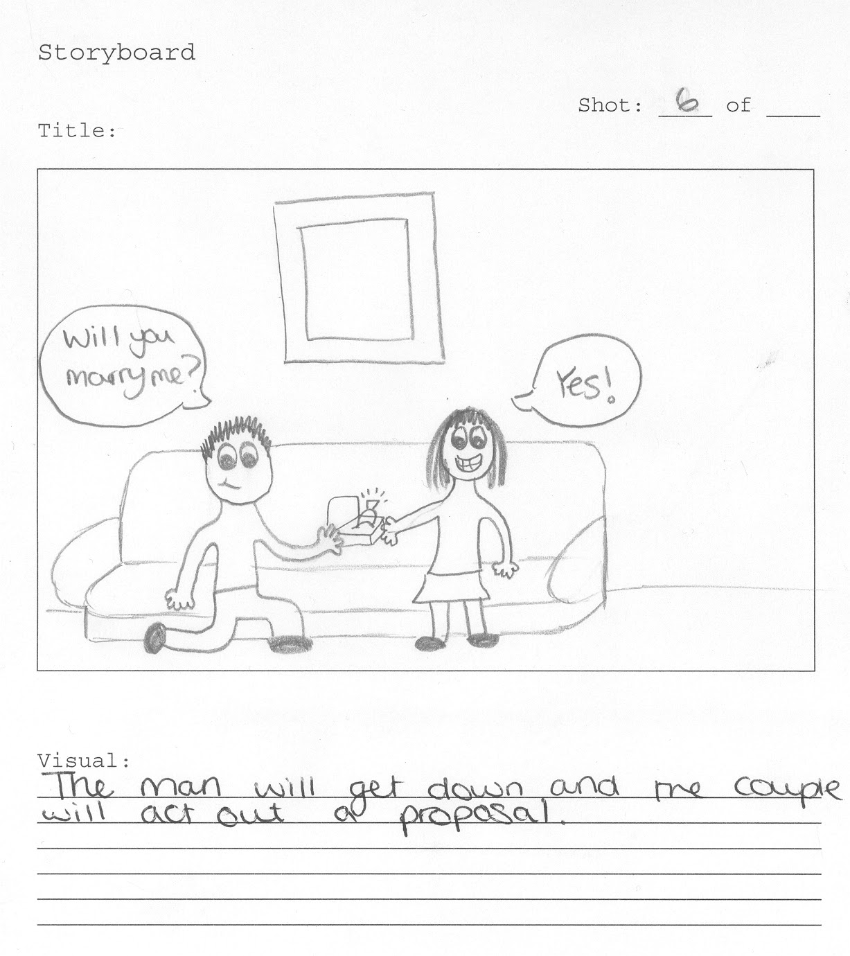 AS Media Production: Romantic Comedy - Storyboard