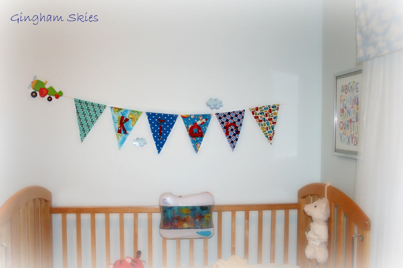 Gingham Skies: Flying High Baby Bunting