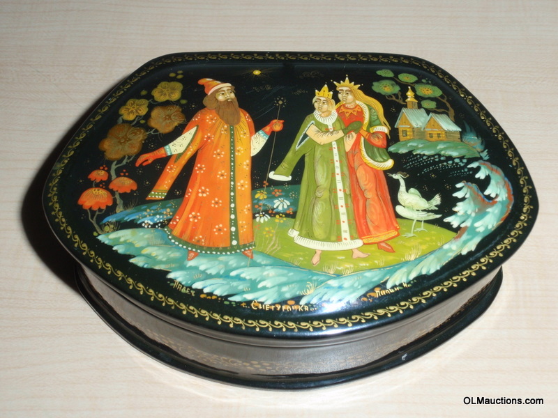 Russian Lacquer Boxes: Palekh Signed Russian Lacquer Box Prince ...