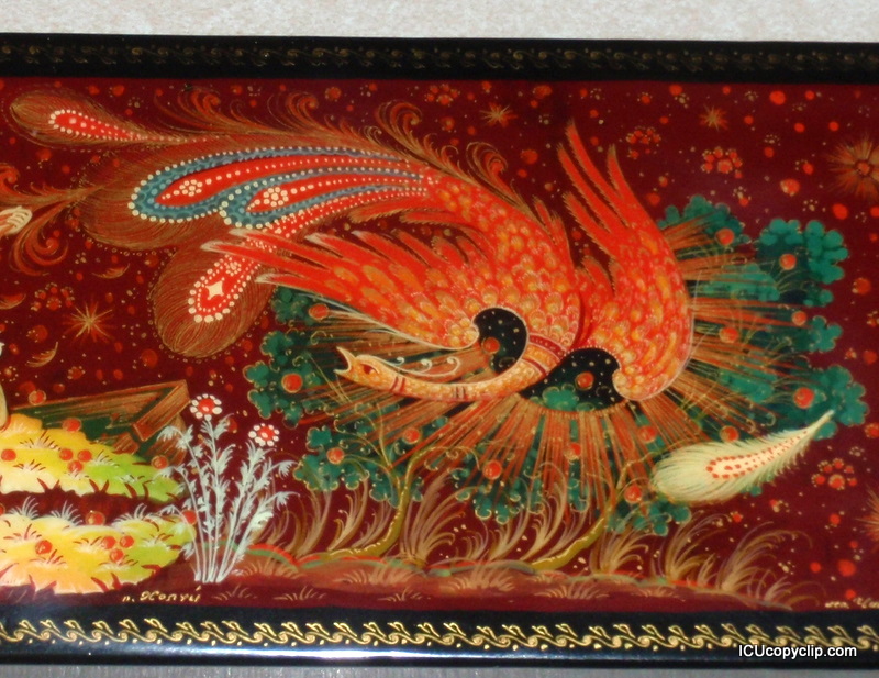 Russian Lacquer Boxes: "The Firebird" Russian Lacquer Box Signed From ...