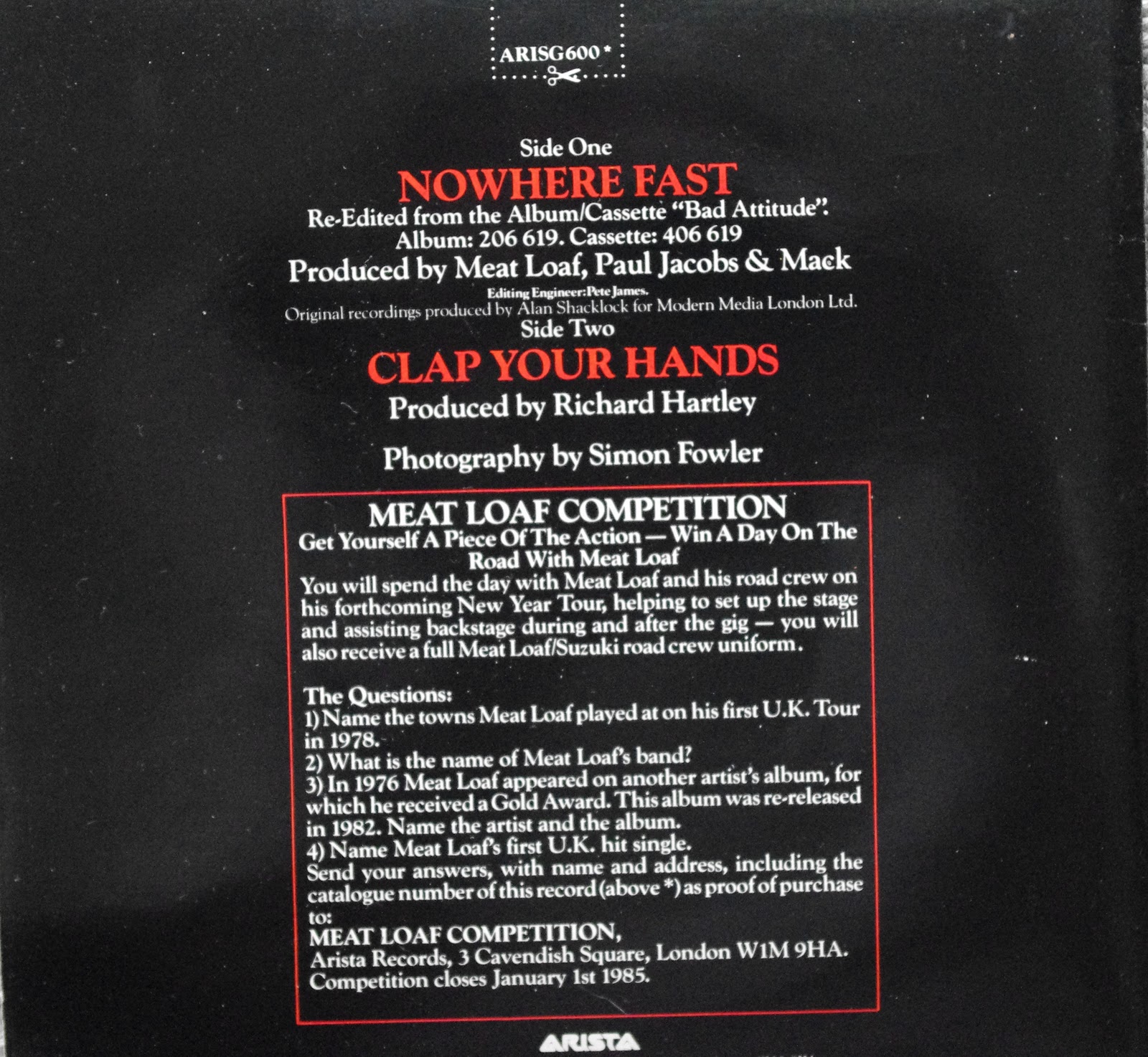 Meat Loaf - Vinyl, Singles 7"/12" and other stuff: Meat Loaf ...