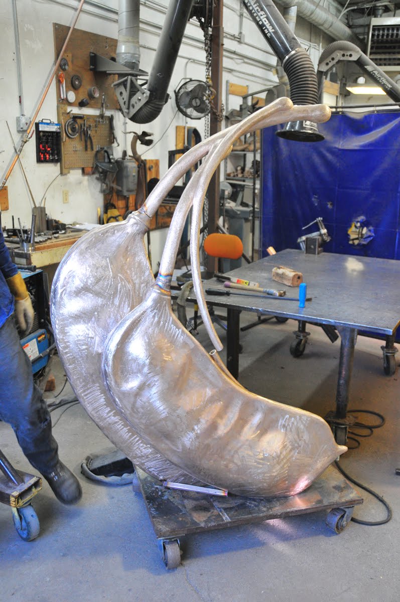 Sculpting Bean Pods: Metal Chasing and additional welding.