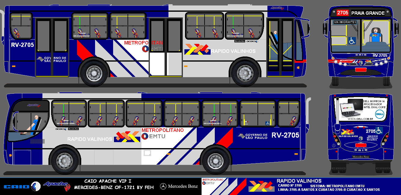 DESENHOS DE ONIBUS BRASILEIROS E ONIBUS GTA/PTTM: Caio apache VIP 1 ...