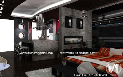 Vortex Interiors 3D Realistic Rendering Gallery: Interior firm showroom