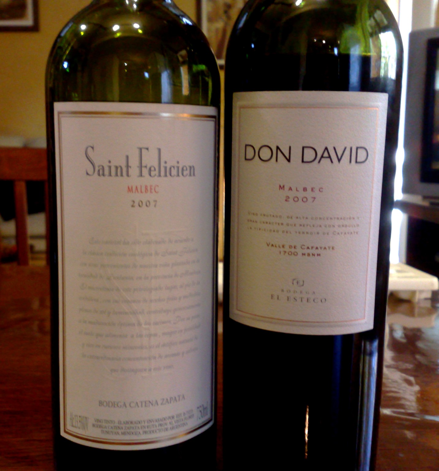 Argentina´s Wines Revisited by Miguel: Don David & Saint Felicien ...