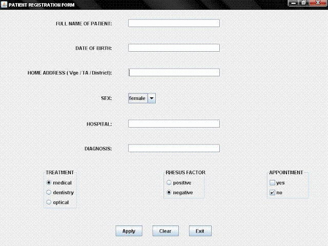 Jazza Aubrey: PATIENT REGISTRATION INTERFACE