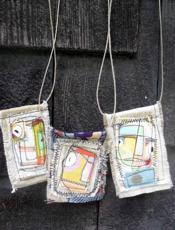 Beautiful fabric pendants