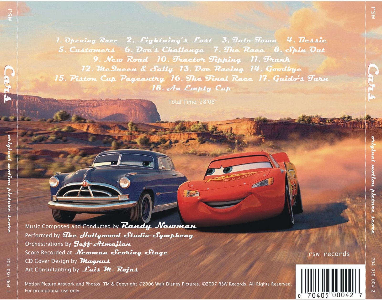 RSW Records: Cars [Original Motion Picture Score]