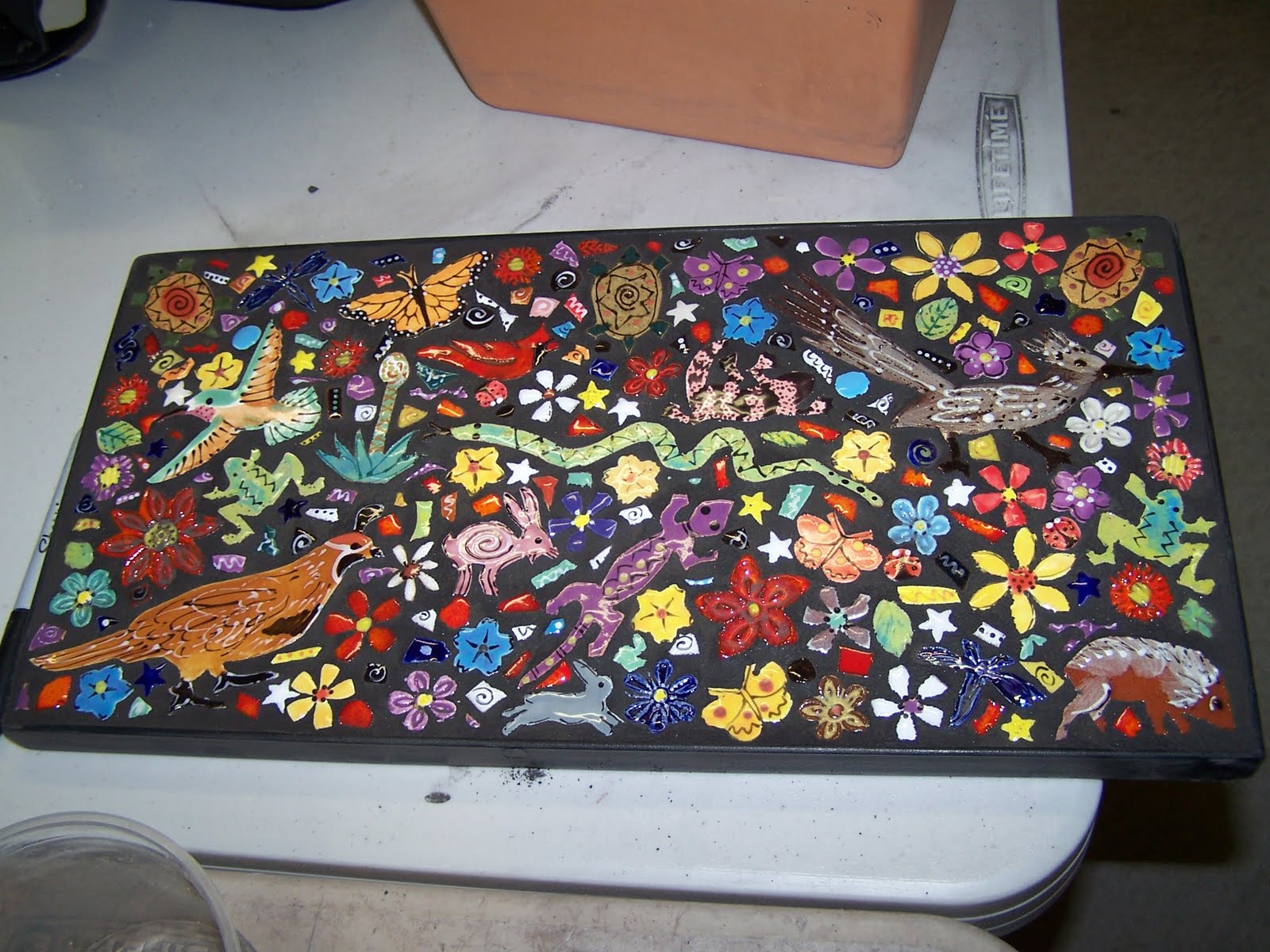 HANDMADE TILE STUDIO: Mosaic Class in my studio....