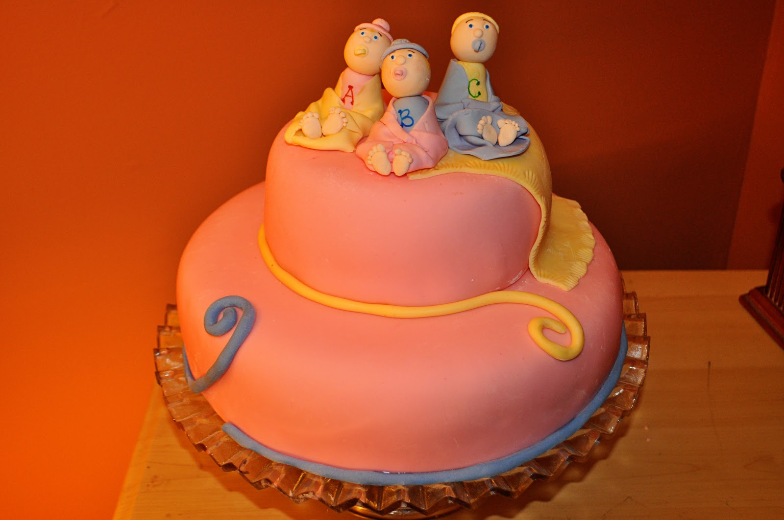 Cakes, Kids, Etc.: Baby Shower Cake for Triplets