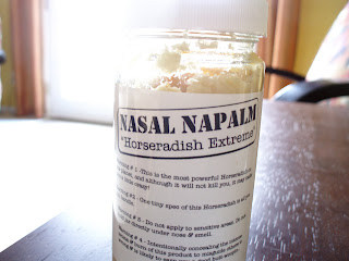 slackerfoodie: he said - she said: nasal napalm "horseradish extreme"