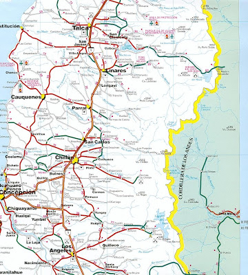 VII region. Maule: mapa de la región
