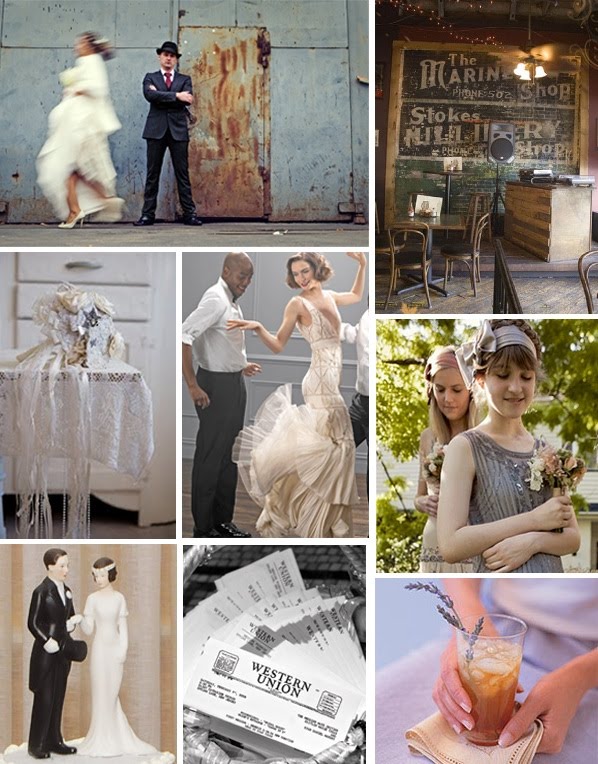 Bridal Bubbly: 1920s Inspiration Board {Speak-Easy Style}