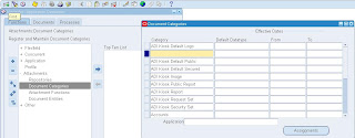 Oracle Database and Oracle Applications: Custom Document Categories