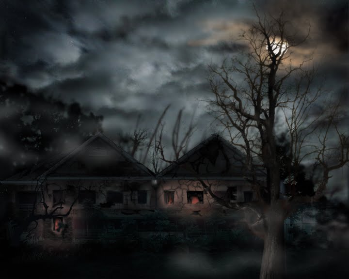 Rachel's Portfolio: Matte Painting: Haunted House