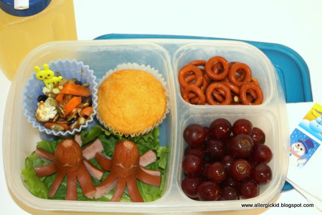 The Allergic Kid: Octodog & Sticky Salad Lunchbox