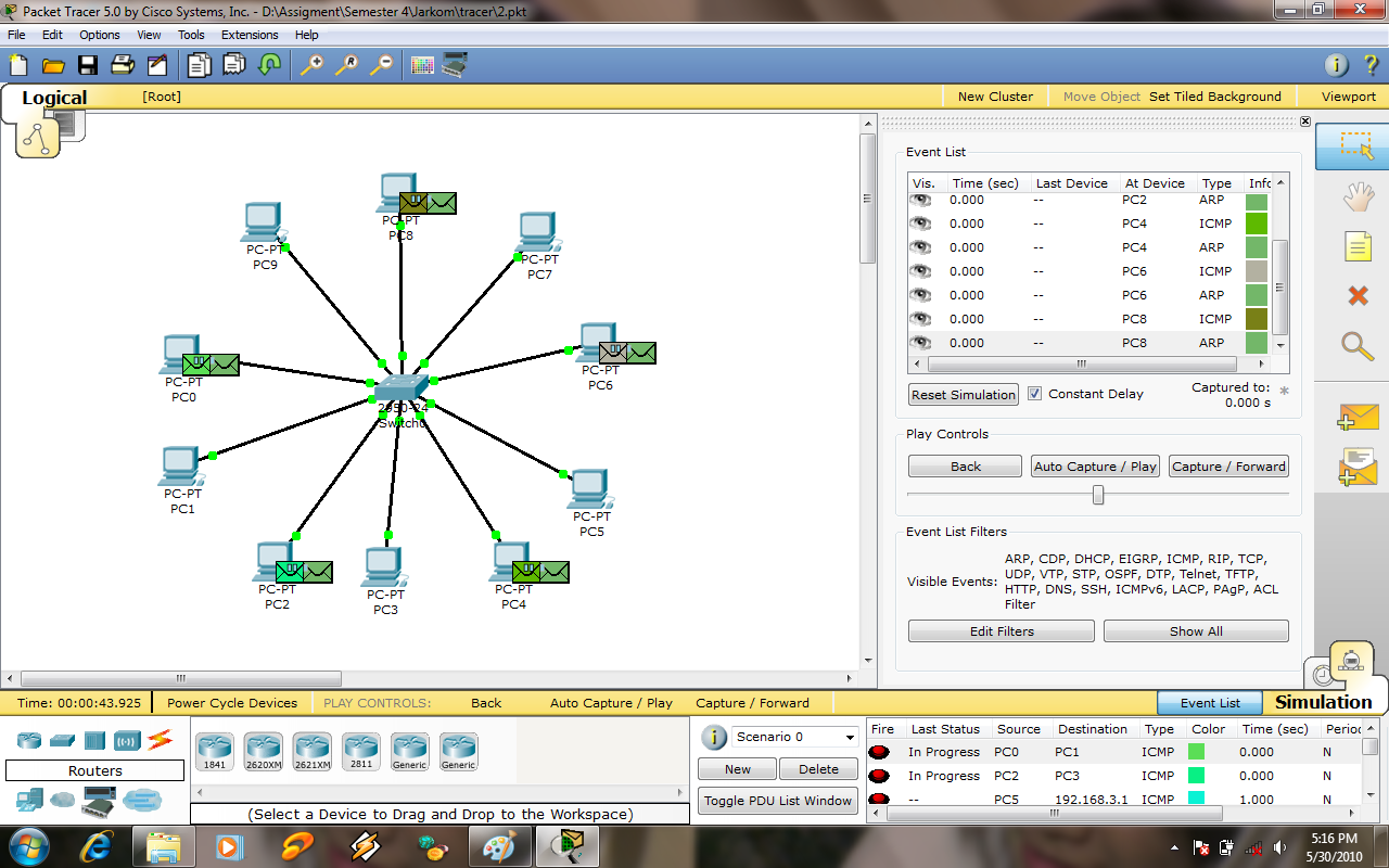 VLAN DATABASE DENGAN SATU SWITCH