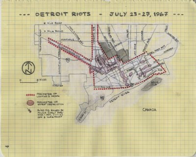Ben Bertin: 1967 Detroit Riot Map