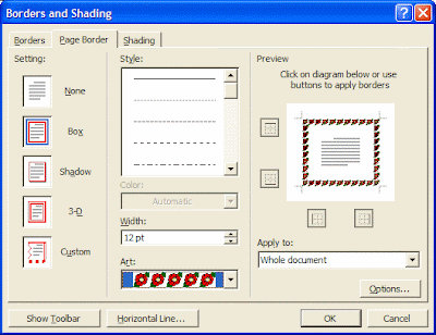 Applying Borders and Shading