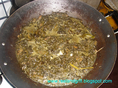 Laing (Taro Leaves Cooked in Coconut Milk) by Reel and Grill