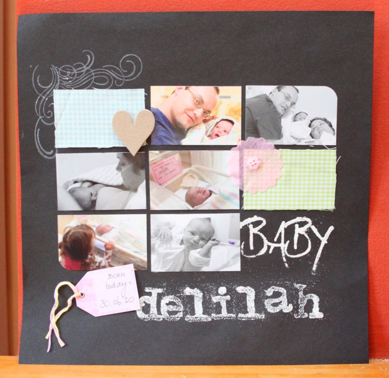 Rock Paper Scissors Scrap: New baby scrapbooking page layouts