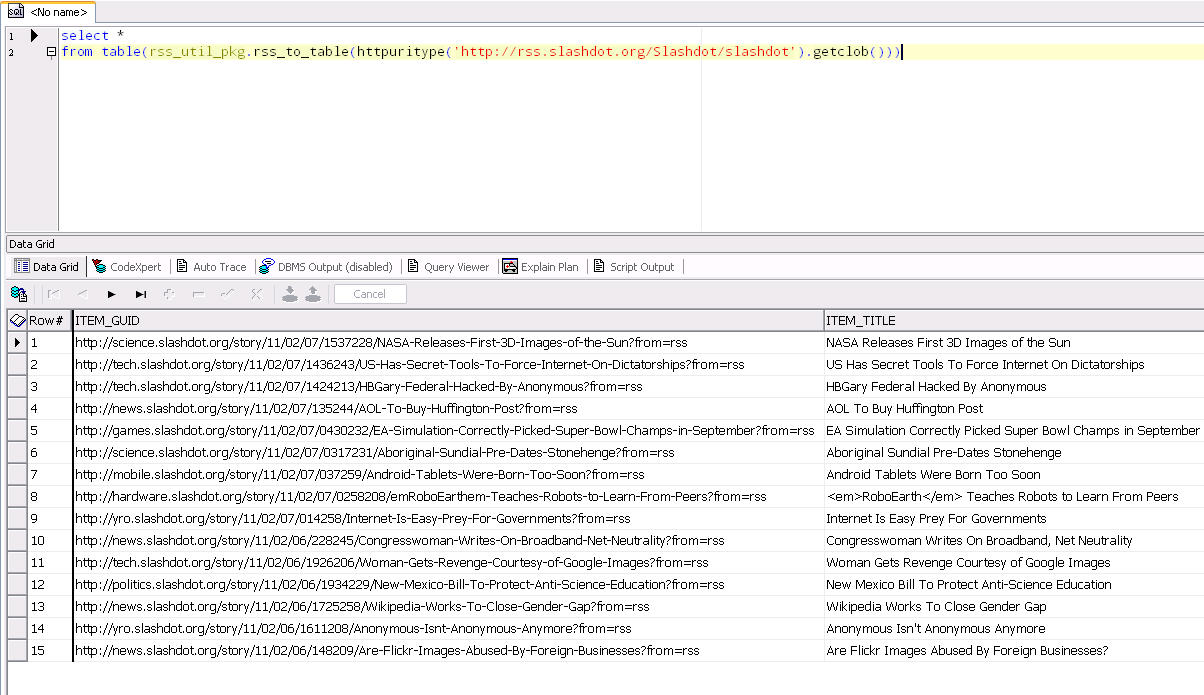 Ora 00001 Unique Constraint Violated Fun With Rss And Pl Sql Part One
