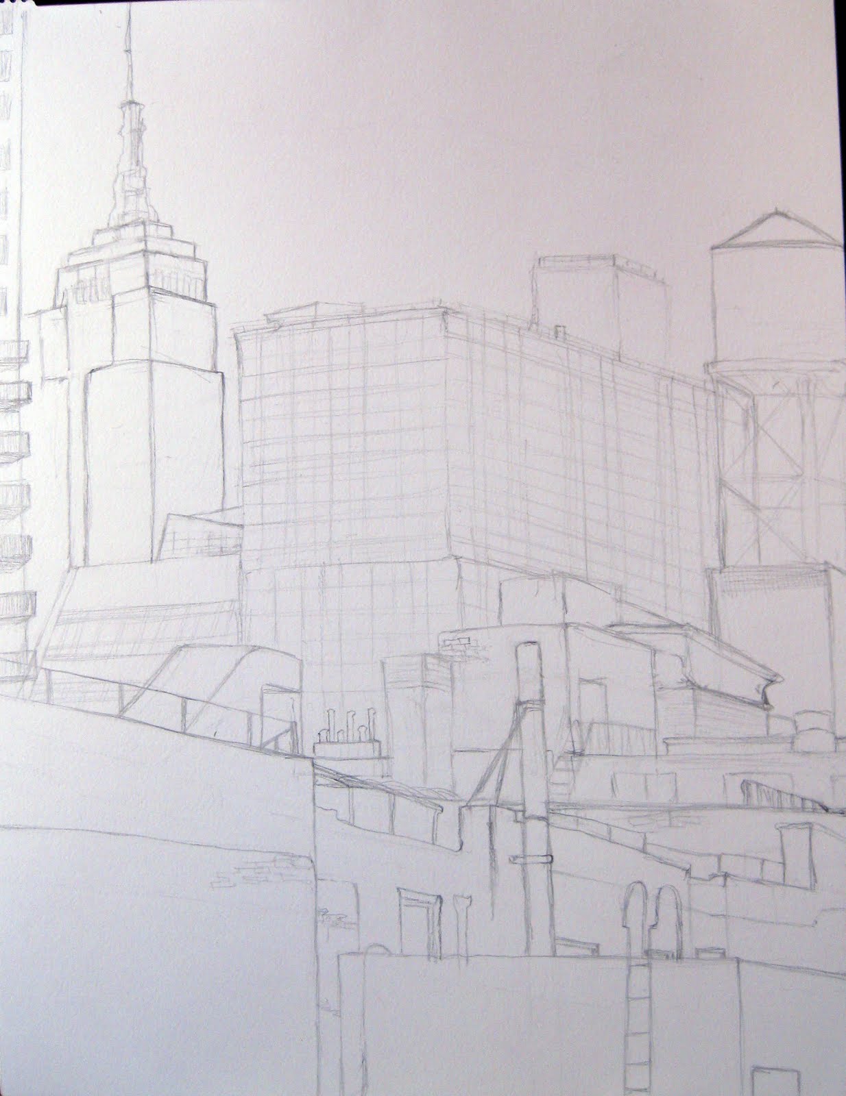 Maria Malo-Molina: The city. The rooftop view, light and color studies