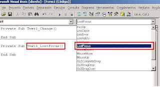 Programando Visual Basic: Eventos