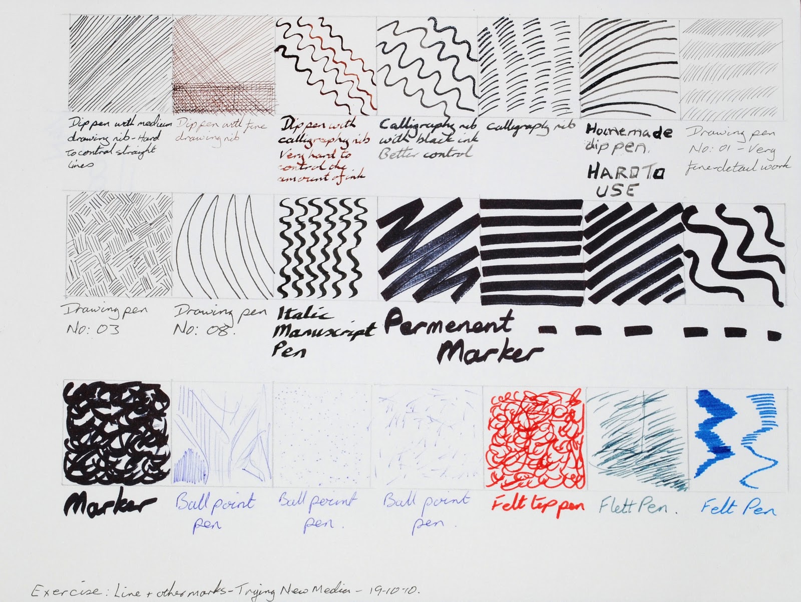 Debbie's place: Mark Marking Exercises