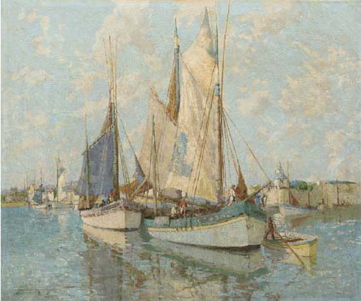 British Art: William Lee-Hankey - Waiting for the Tide, Concarneau