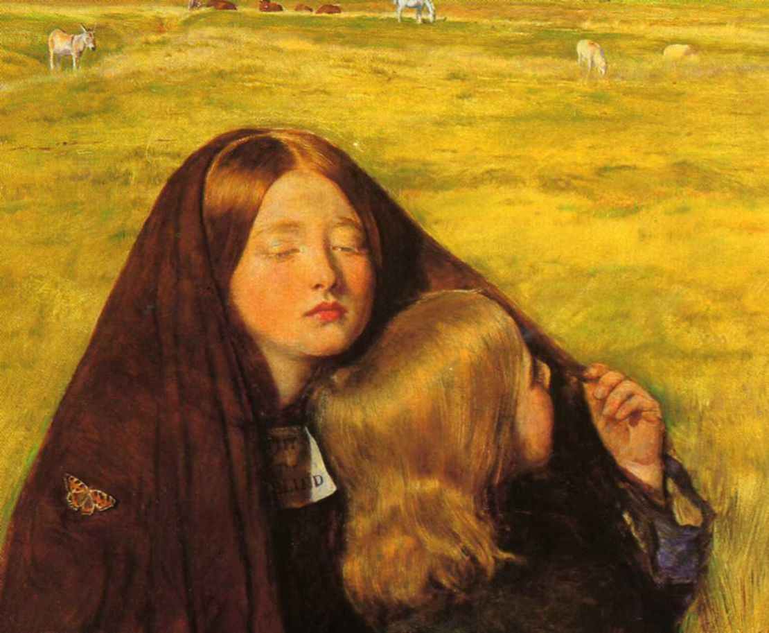 Pre Raphaelite Art: John Everett Millais - The Blind Girl detail