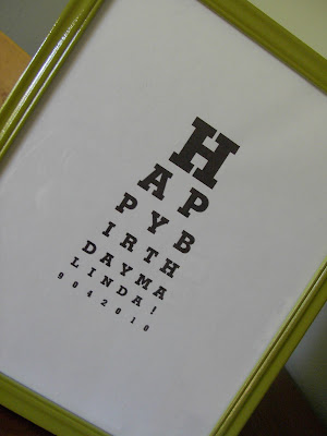 This Present Life: Personalized Eye Chart