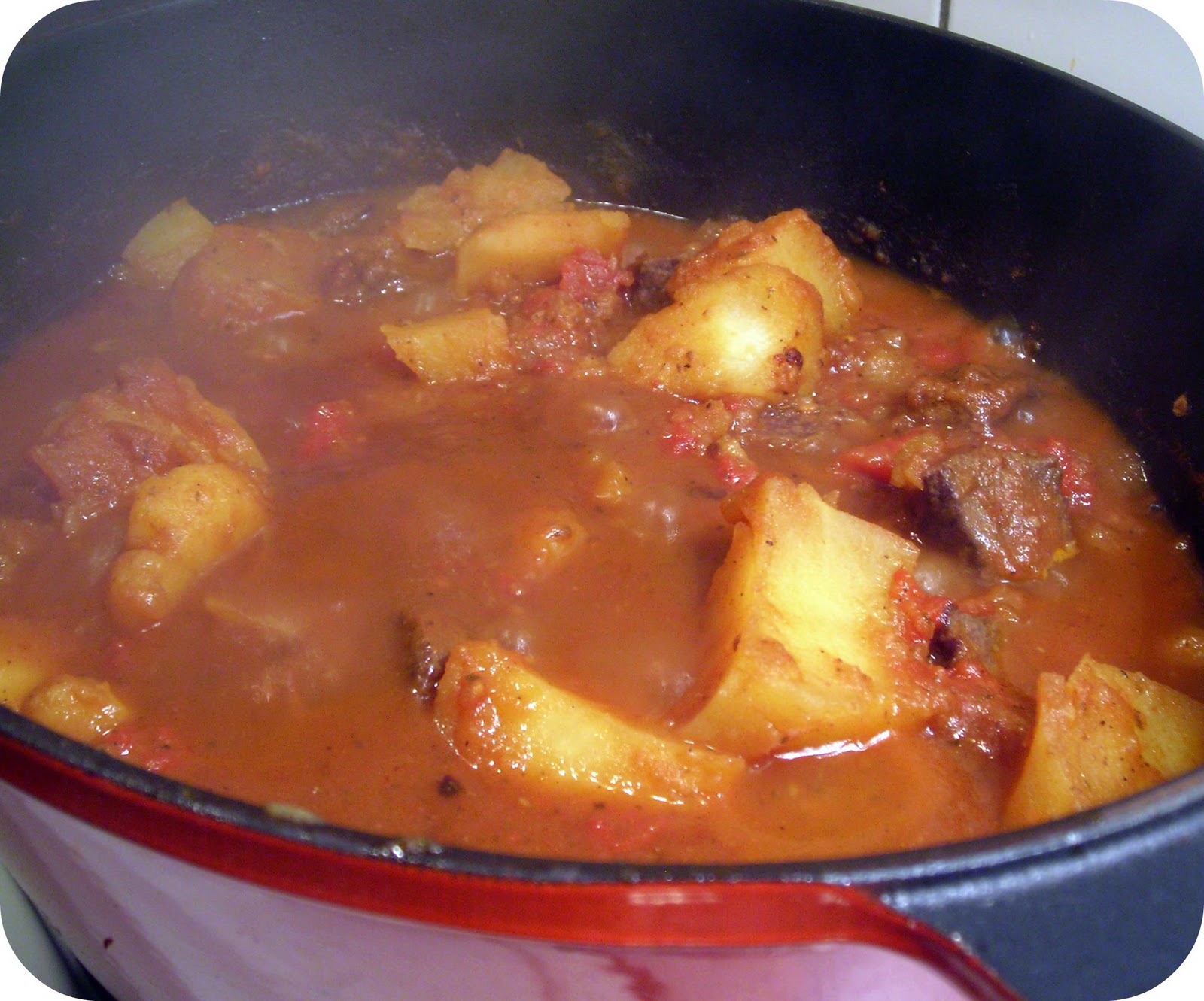 Good old tamatie bredie. (Tomato stew)