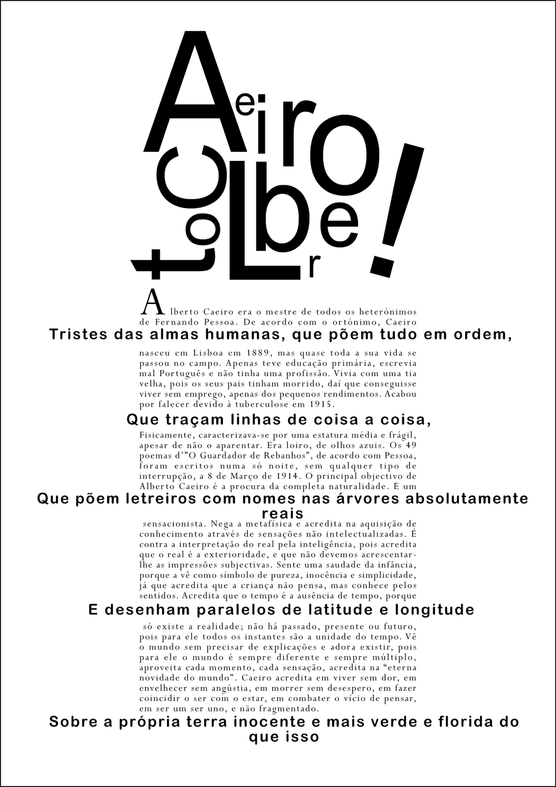 Designavel: Proposta 2 - Alberto Caeiro