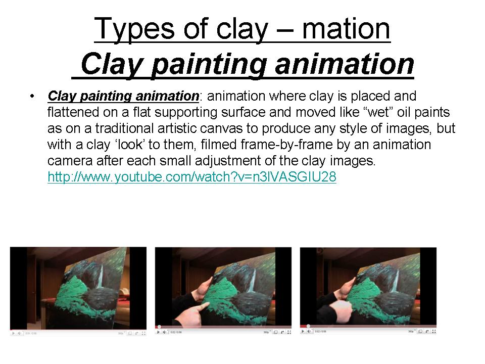 Dean Ahern: stop motion advert project: Types of clay-mation
