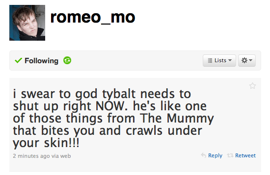 Postmodernism: Romeo and Juliet on Twitter :D